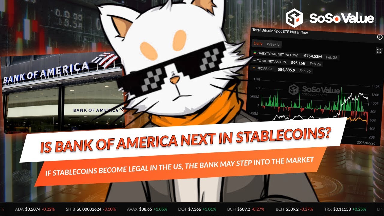Is Bank of America Entering the Stablecoin Game? - SoSoValue News - YouTube