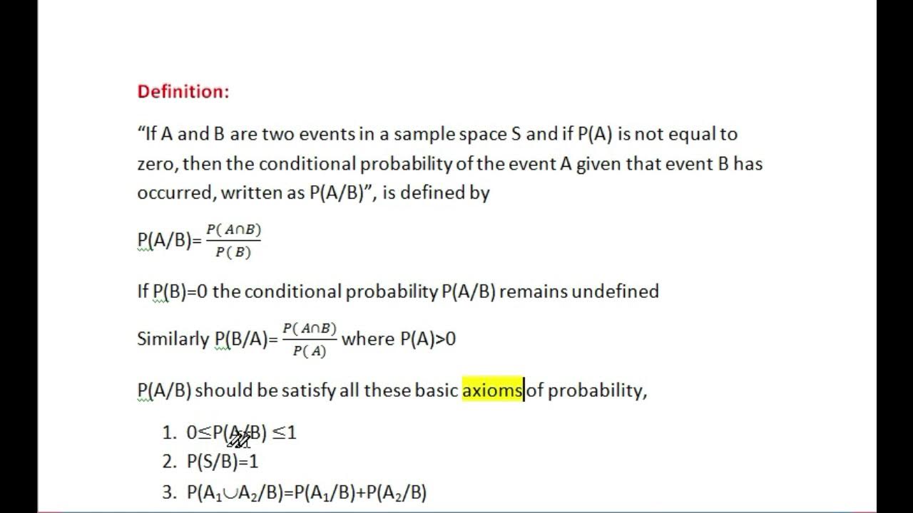 Conditional Probability/Multiplication law/Dependent and Independent ...
