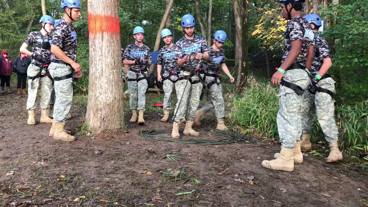 MacArthur JROTC Raider Rope Bridge at Raider Nationals - YouTube