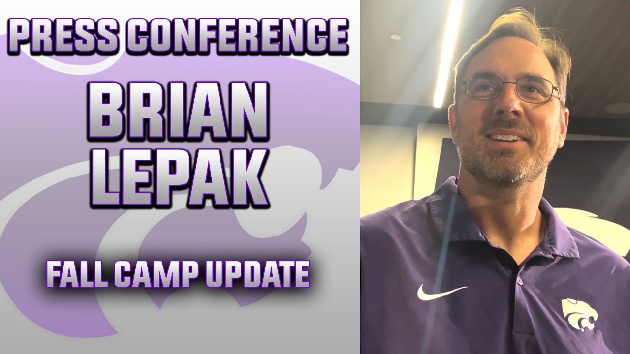 Kansas State Tight Ends Coach Brian Lepak Press Conference | Fall Camp ...