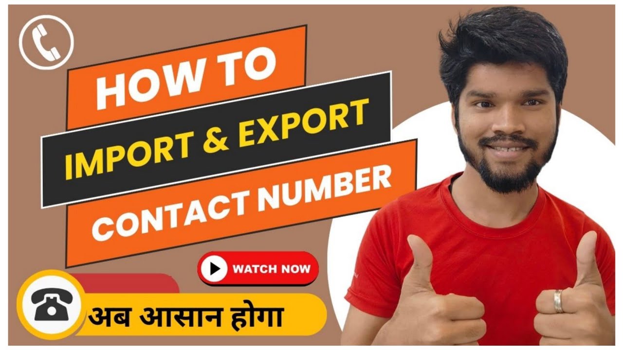 How to Import and Export Contact Numbers in Google Accounts | Day 3 ...