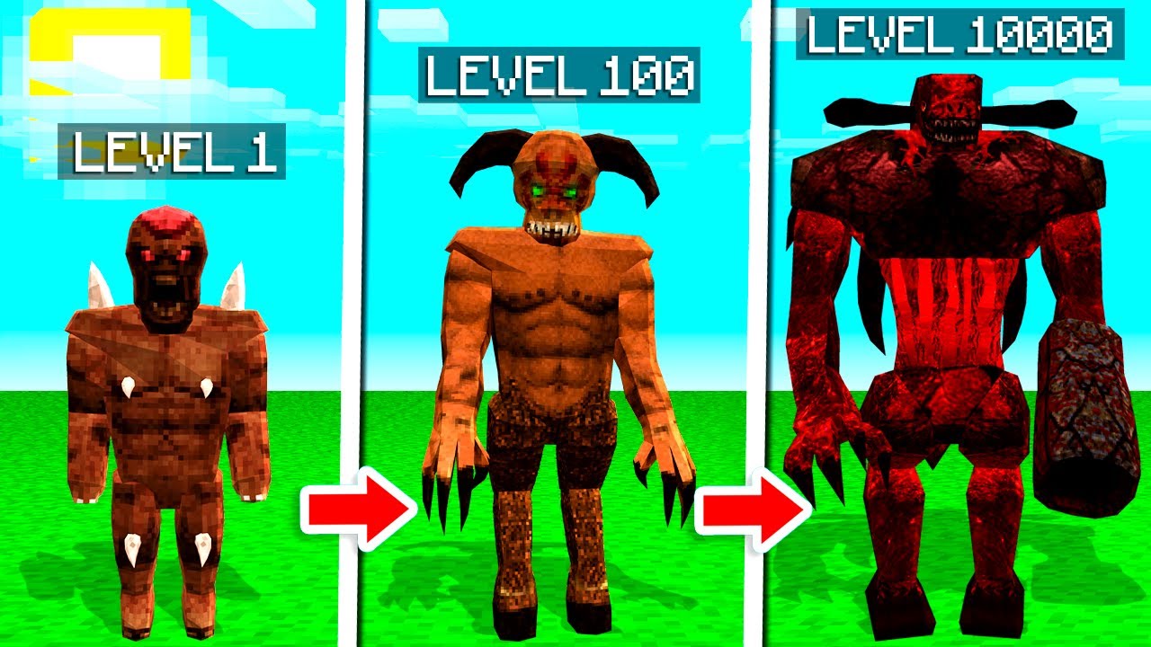 Evolving DEMON BABY Into MAX LEVEL DEMON In MINECRAFT (Upgrading Mobs ...