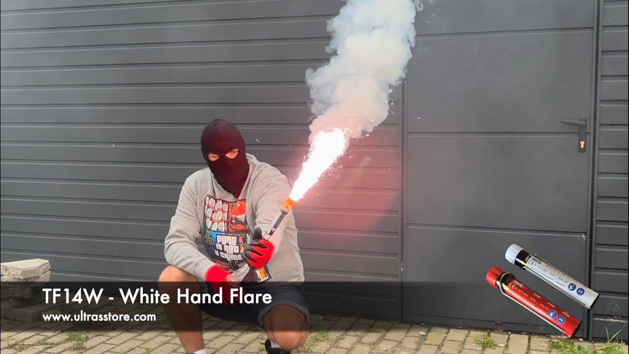 TF14 Hand Flare White test / XP1070 - Ultrasstore.com - YouTube
