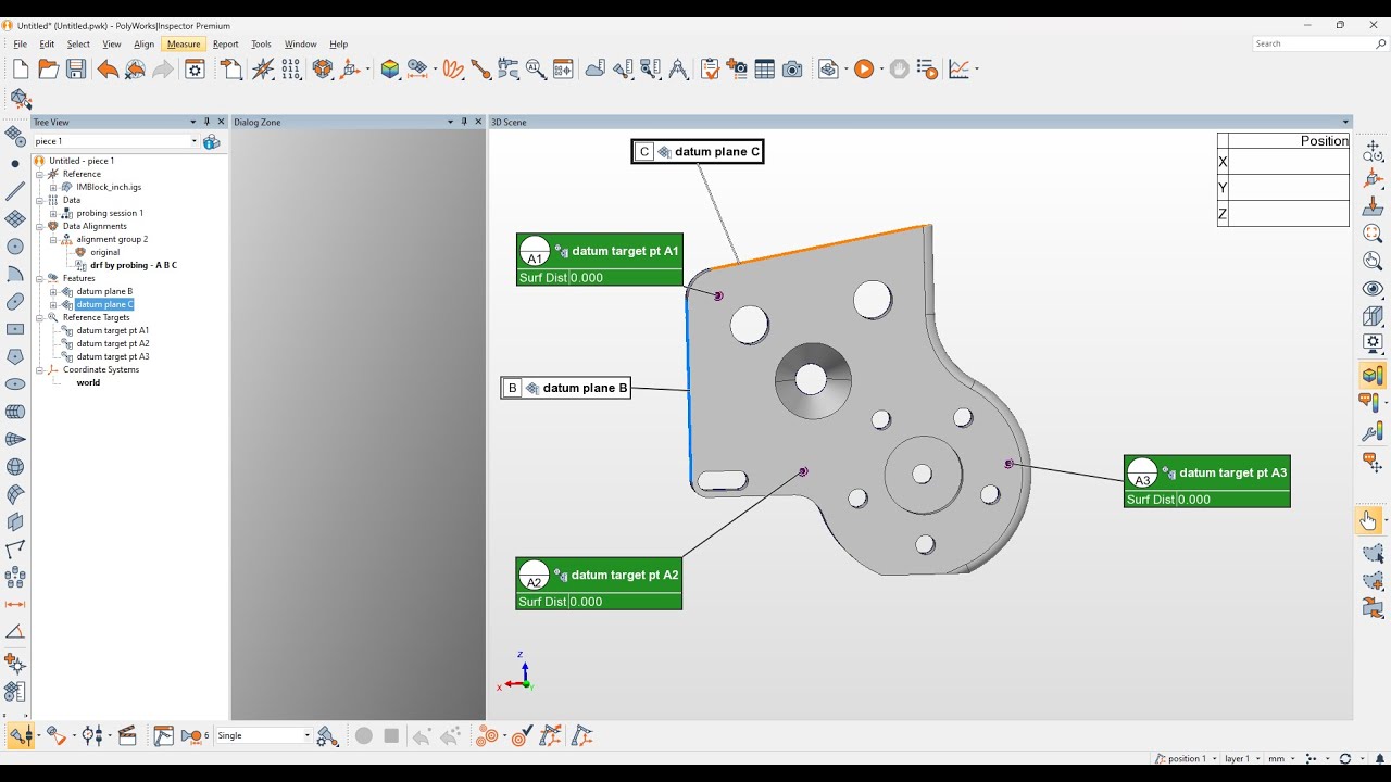 Polyworks Alignment Sureface Target By Probe - YouTube