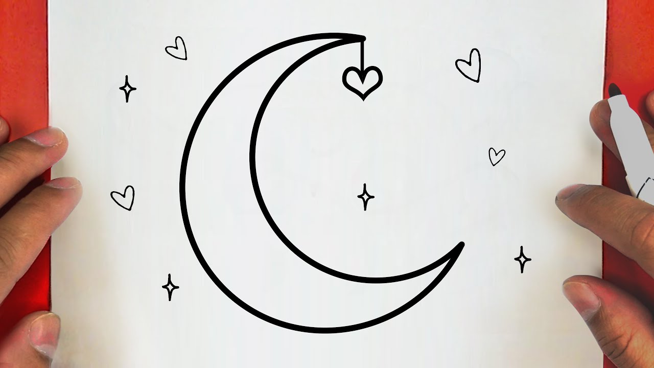 COMO DESENHAR UMA LUA BONITA , PASSO A PASSO, JACKDesenhos - YouTube