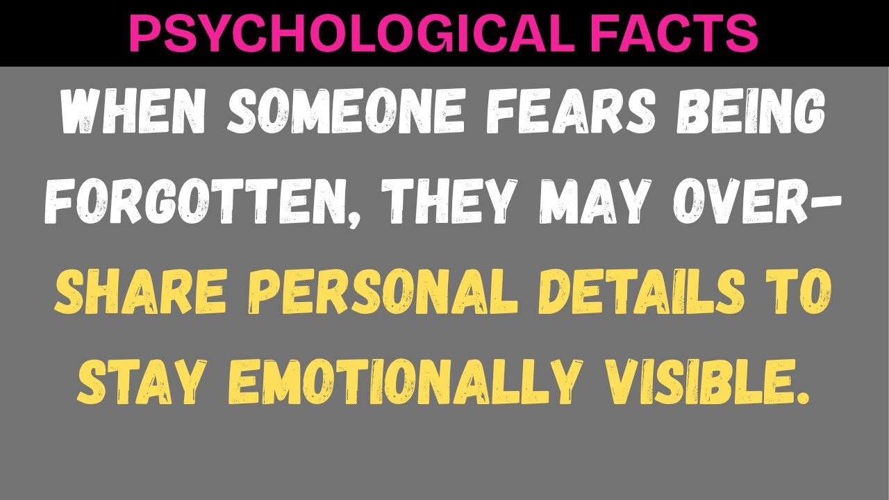 The Fear of Being Forgotten: 35 Psychological Truths That Haunt the ...