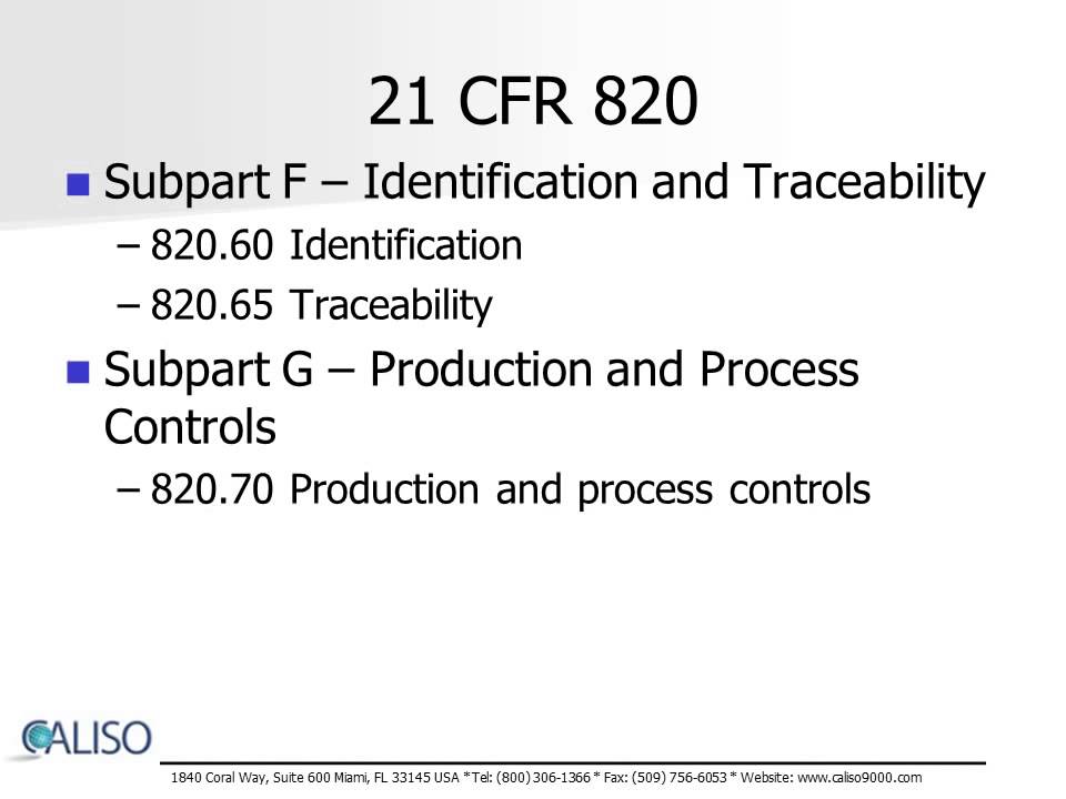 GMP for Medical Devices Overview FDA 21 CFR 820 - YouTube