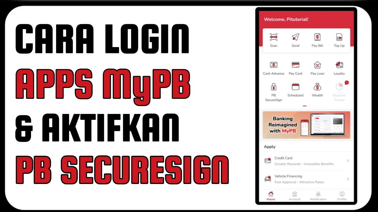 Cara Login Aplikasi MyPB & Aktifkan SecureSign - YouTube
