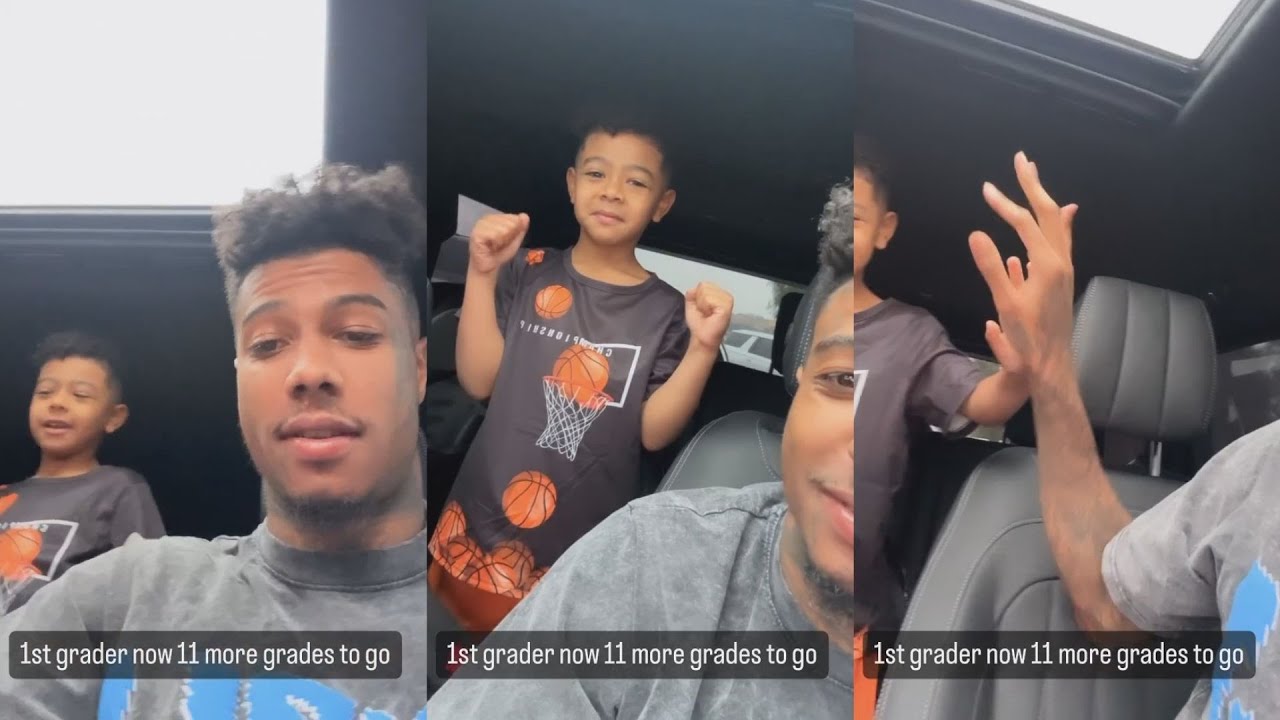 BlueFace Daps Up Son On Way To School For First Day Of First Grade ...