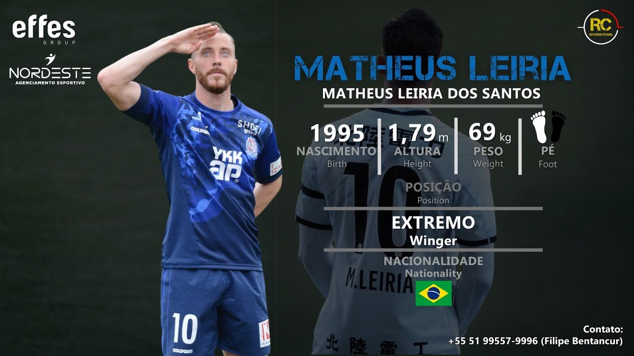 Matheus Leiria - Extremo / Meia Atacante (Winger./ Attacking Midfielder) - 2024 - YouTube