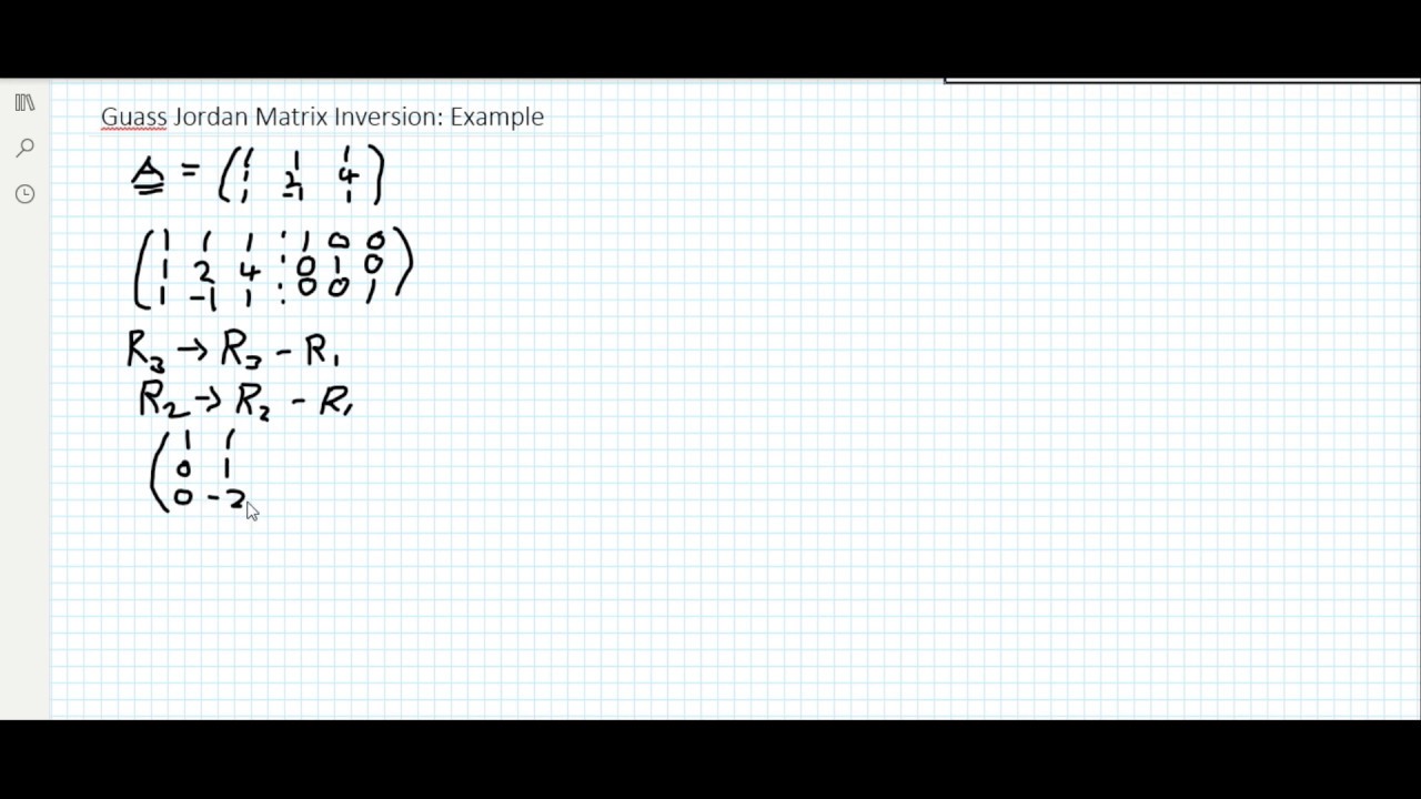 Inverting Matrices using the Gauss Jordan method|Matrices - YouTube