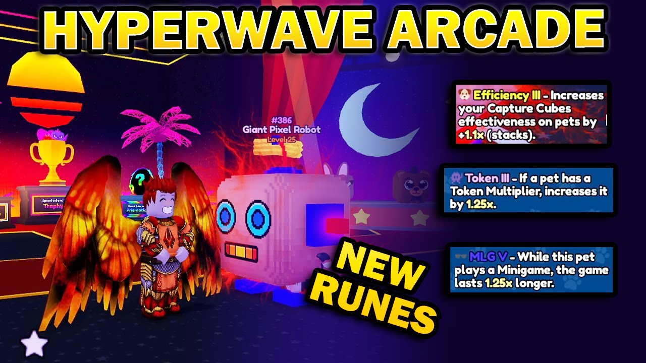UPDATE 2 HYPERWAVE ARCADE- New Pets, Runes, Talents, and More in Pet Catchers - YouTube