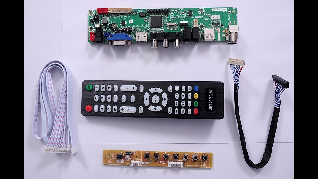 How To Install Universal TV MotherBoard to Any LED Display - YouTube