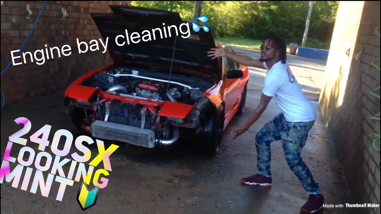 Sr20det 240sx Engine bay cleaning - YouTube