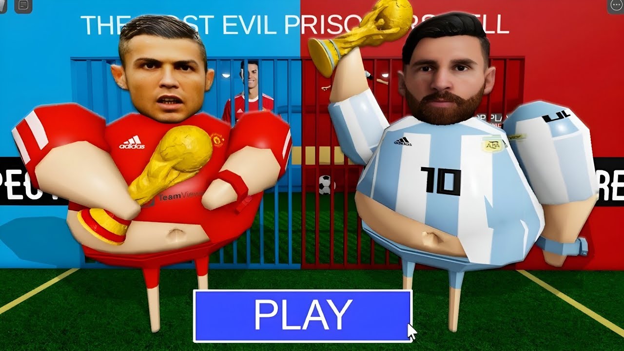 RONALDO VS MESSI BARRY'S PRISON RUN OBBY - YouTube