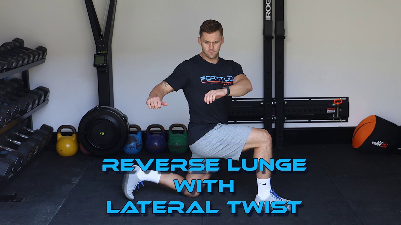 Reverse Lunge with Lateral Twist - YouTube