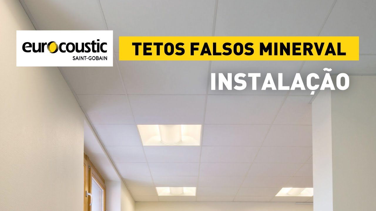 Teto Falso MINERVAL® A12 Branco | Instalação - YouTube