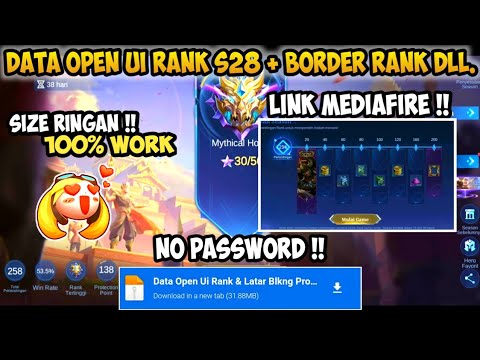 Data Open Ui Rank S28 & Latar Belakang Profil + Border Rank | Data Tambahan Ui Rank Patch ...