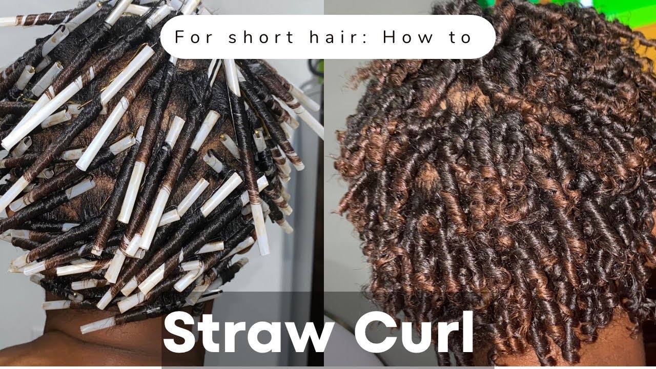 DIY: HOW TO STRAW CURL for SHORT HAIR - YouTube