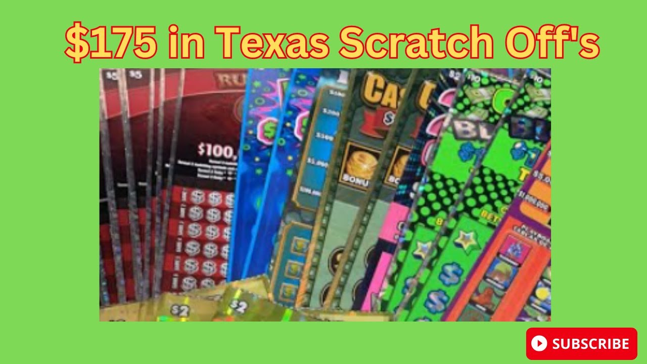 $175 Worth of Texas Lottery Scratch Offs Random Picks and New Tiks ...