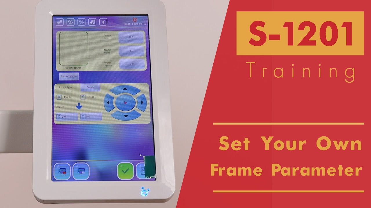 Smartstitch Embroidery Machine S1201 Control Panel How to Set Your Own ...