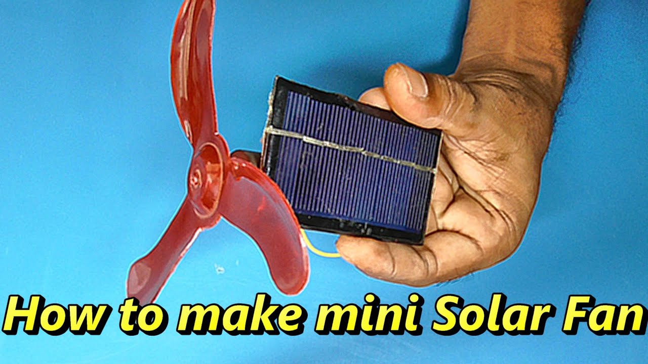How to make mini solar fan | Free energy | science projects for kids ...