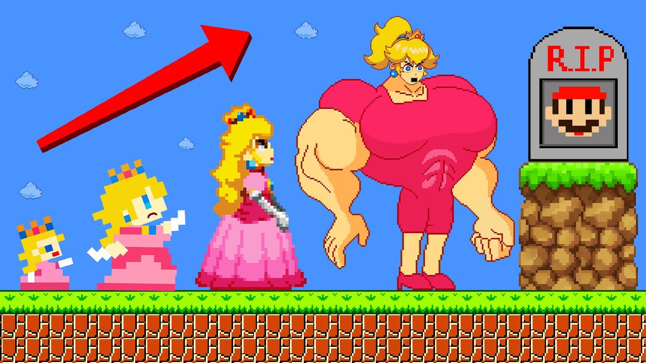 Evolution of Princess Peach: R.I.P Mario | If Mario love Peach | Game ...