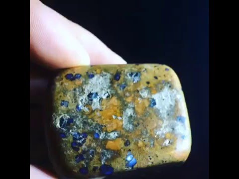 Polished Llanite Showing Chatoyancy - Llano Rhyolite Studded with ...