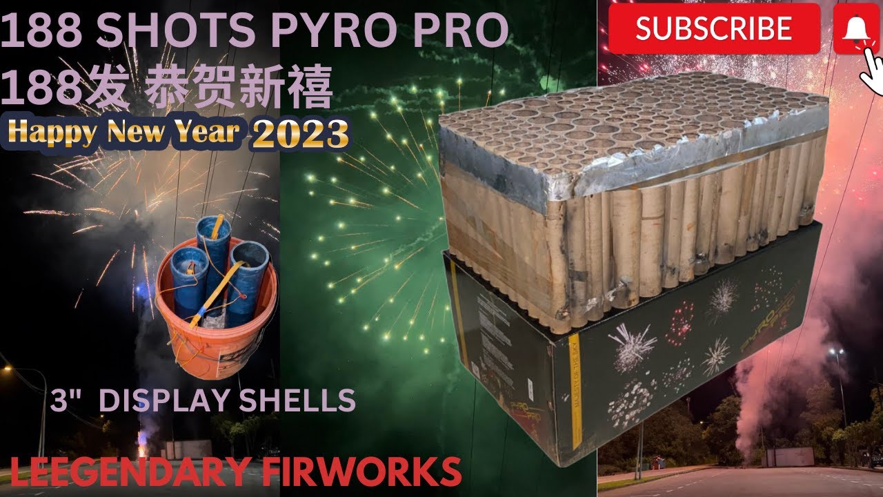 188 SHOTS PYRO PRO by LEEGENDARY FIREWORKS | NEW YEAR EVE 2022-2023 ...