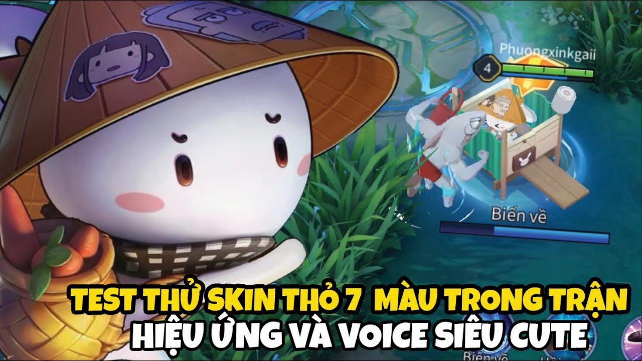 TEST SKIN SLIMZ THỎ 7 MÀU SIÊU CẤP TỐI THƯỢNG TRONG GAME HIỆU ỨNG VÀ ...