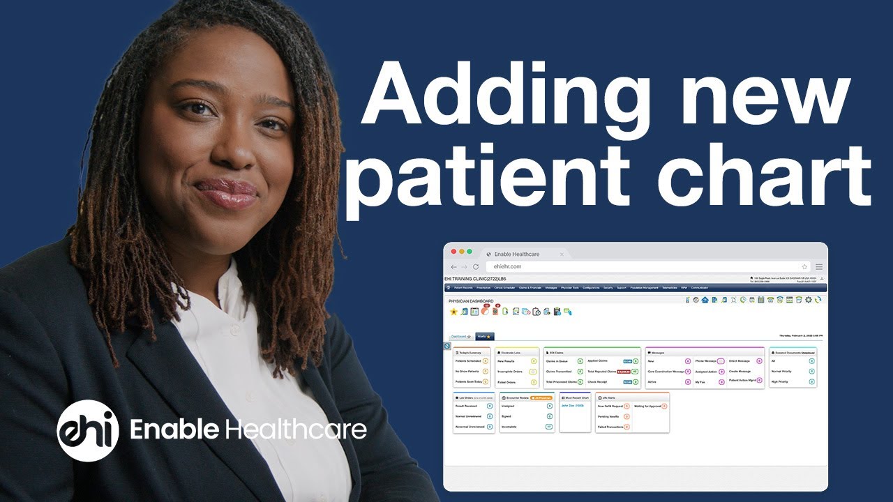 Adding New Patient Chart in our EHR - YouTube