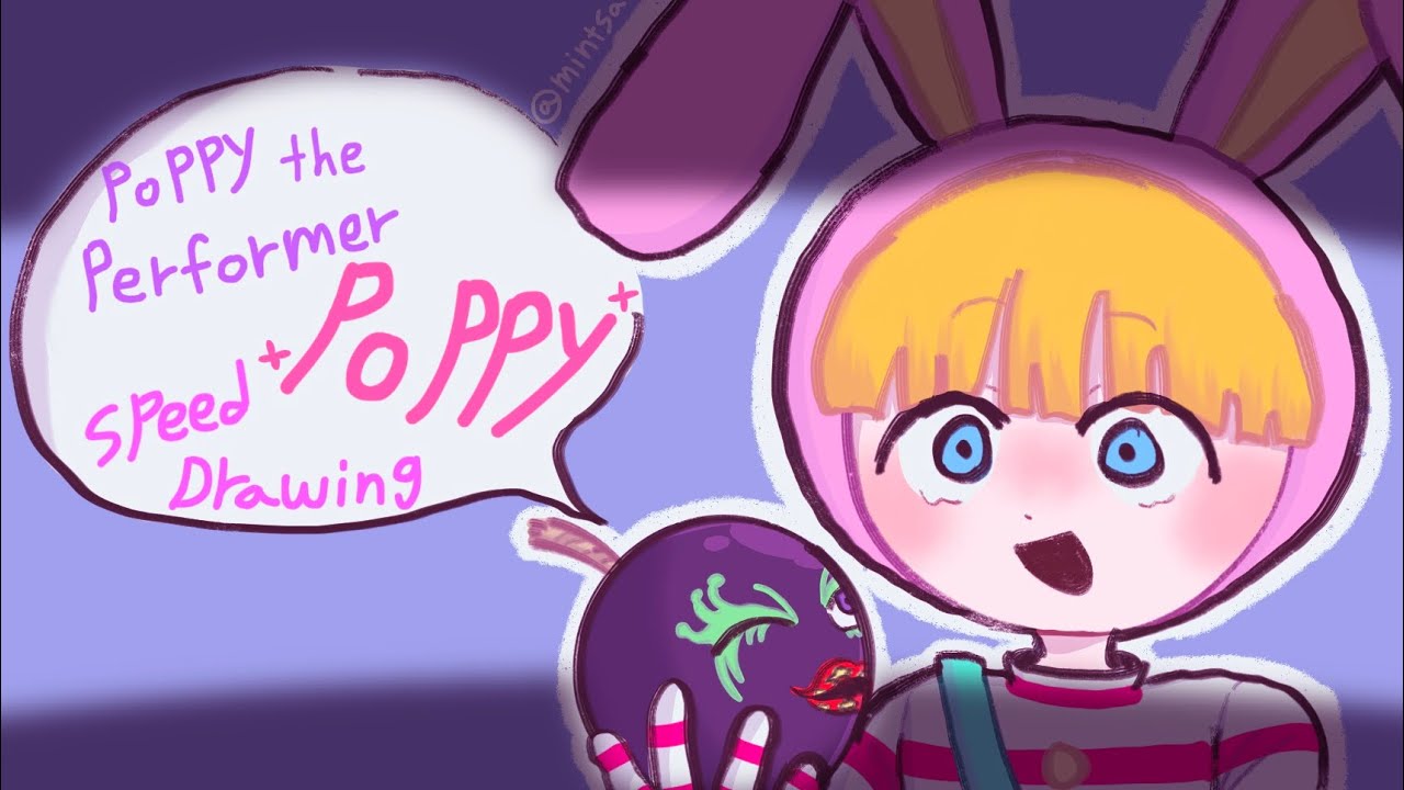 Poppy the performer poppy speed drawing! 포피 더 파포머 포피 그렸습니다! - YouTube