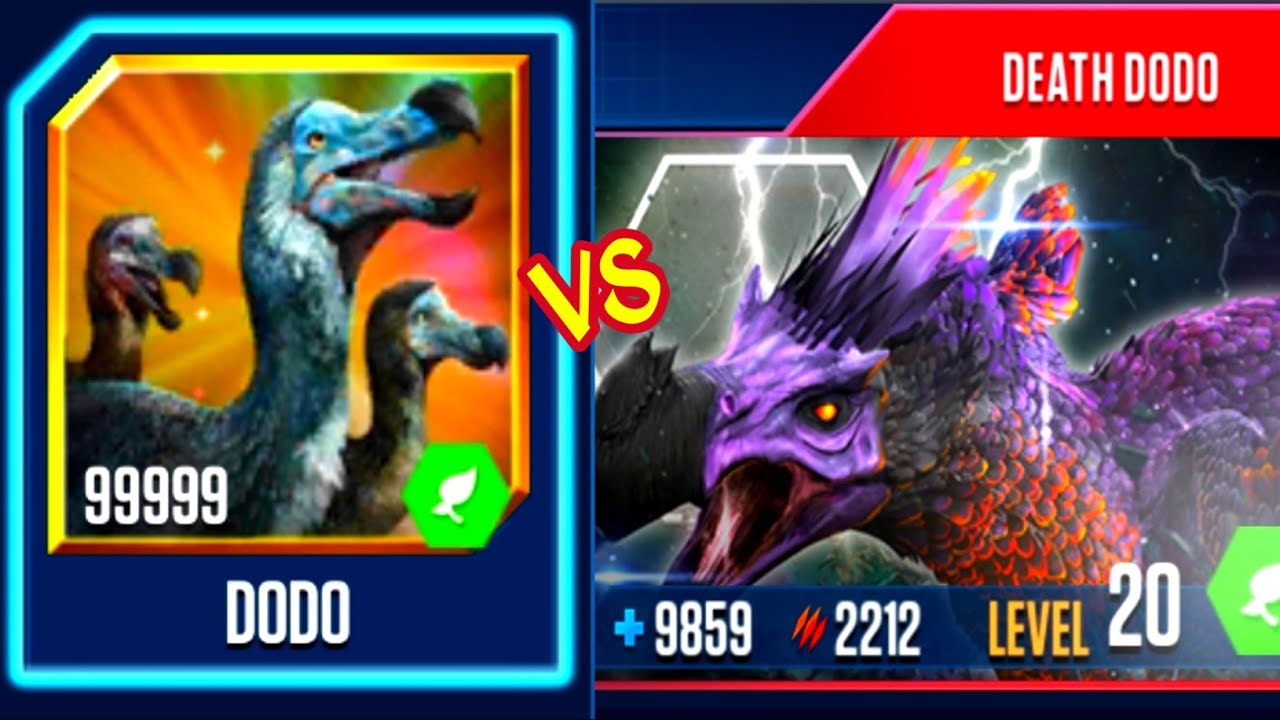DODO LEVEL 99999 VS DEATH DODO (BOSS) | JURASSIC WORLD THE GAME - YouTube