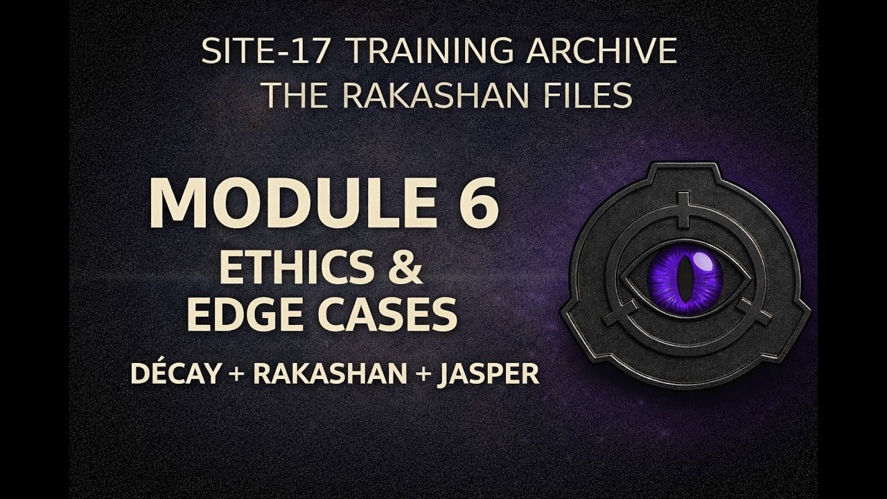 THE RAKASHAN FILES — Module 6: Ethics & Edge Cases (Site-17 Training ...