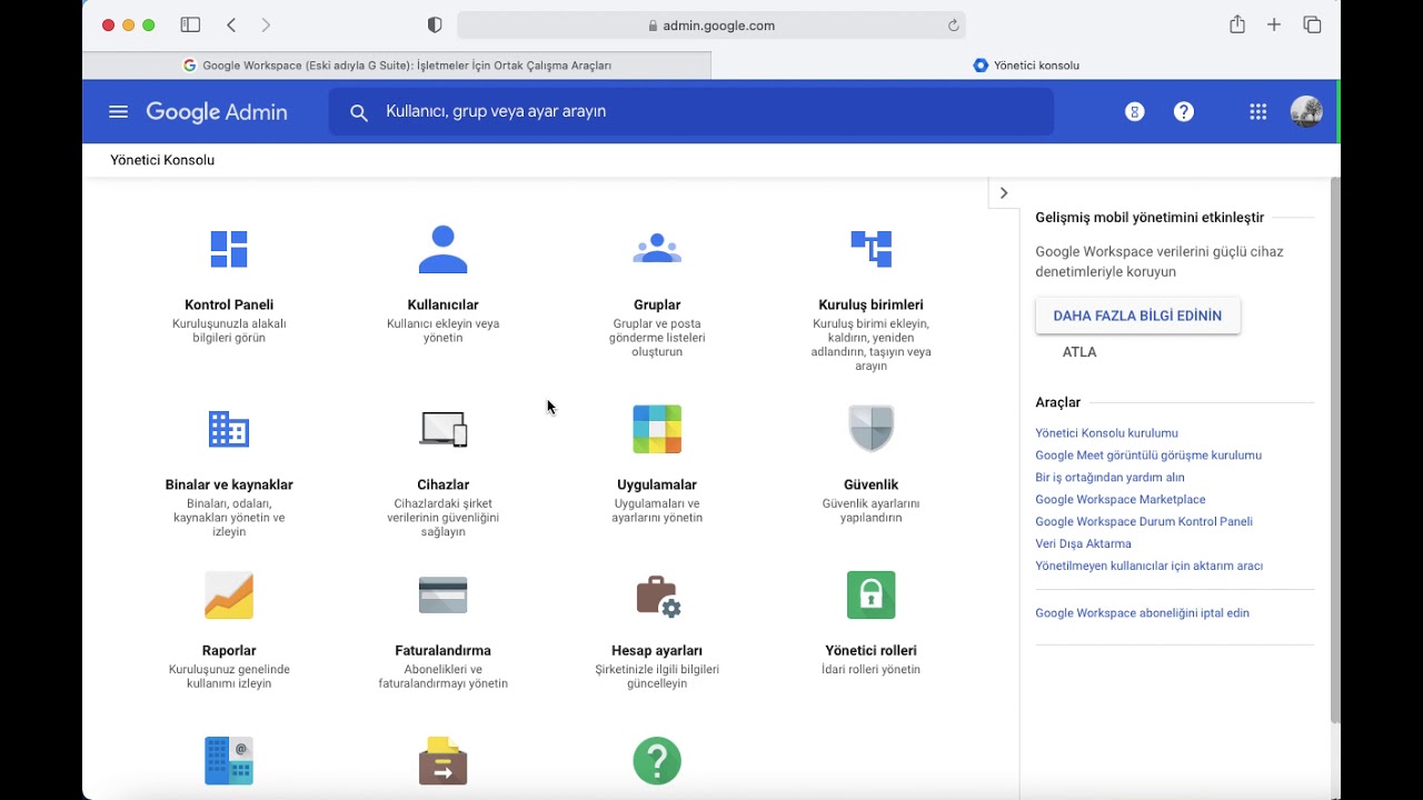 Google Workspace (Eski Adıyla G-Suite) Kullanıcı adı değiştirilmesi - YouTube