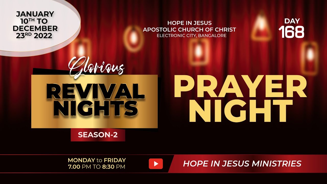 Day 168 || PRAYER NIGHT || Glorious Revival Nights - Season 2 - YouTube
