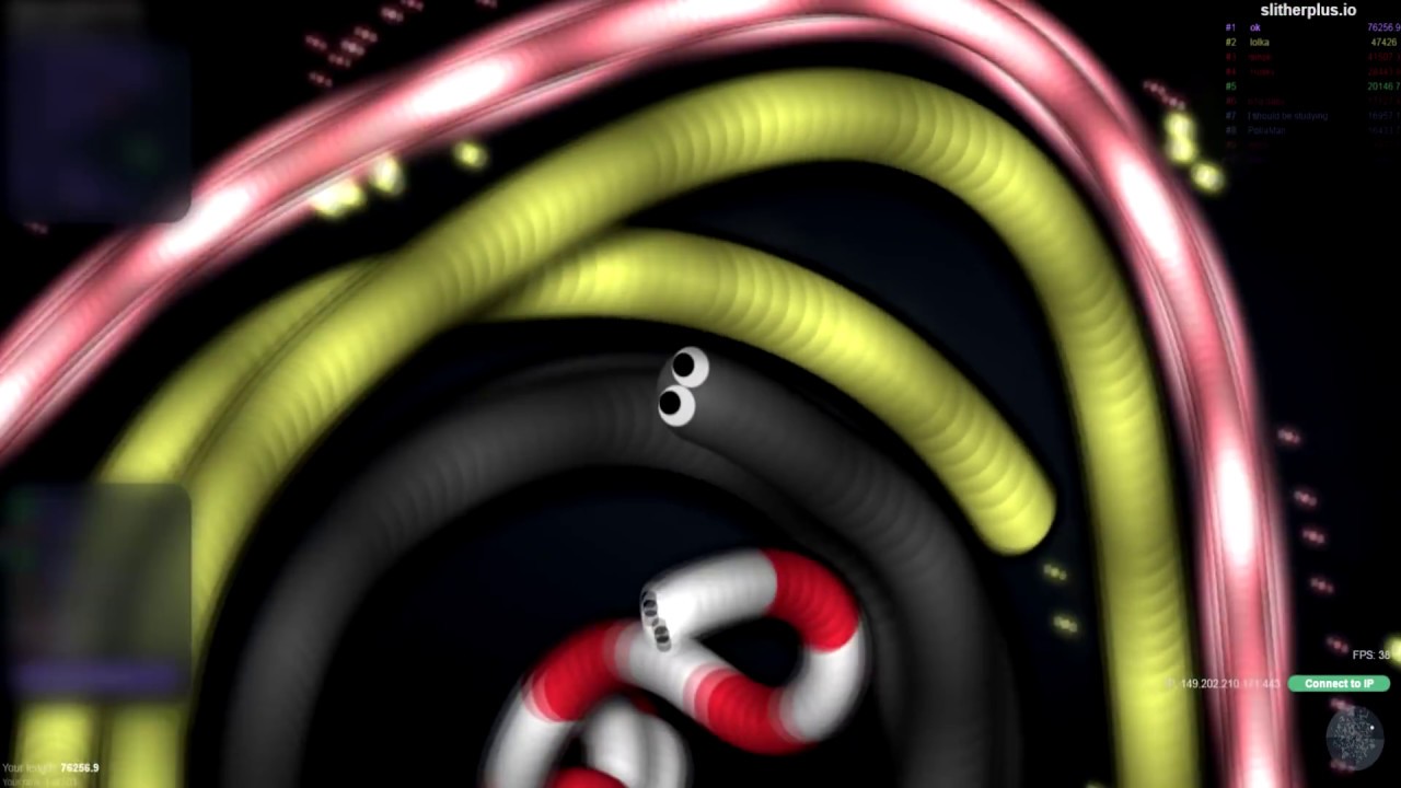 Slitherio - Dark snake, epic trolls Max. 75.000 - YouTube