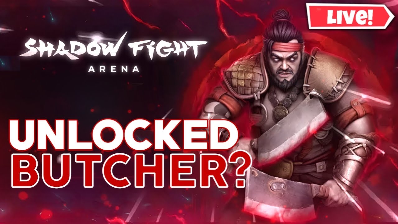 Unlocked BUTCHER ? | Shadow Fight Arena | viru legend live - YouTube