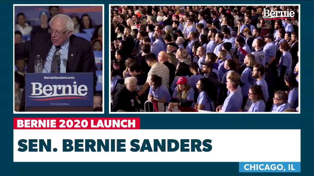 Bernie Returns to Chicago to Launch 2020 Campaign - YouTube