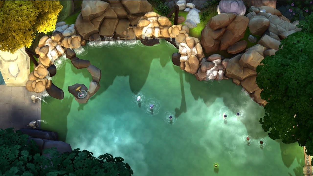 The Sims 4 | Countryside Hot Spring Retreat | Farmstay & Orchard | NOCC ...