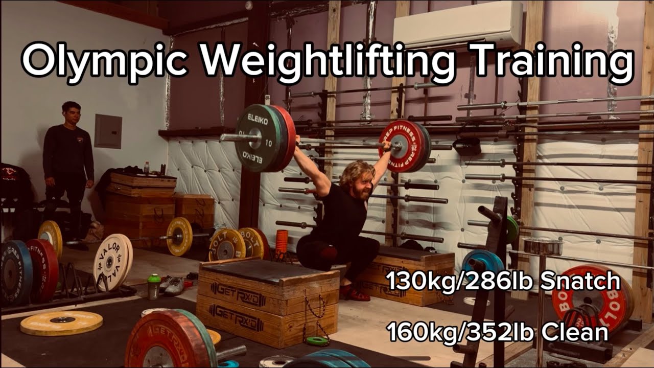 Olympic Weightlifting training & motivation. 130kg/286lb Block Snatch & 160kg/352lb Clean - YouTube