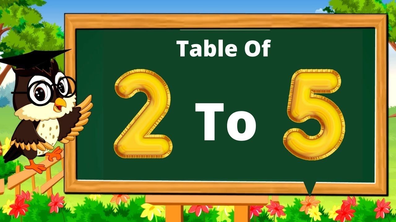 Learn Table 2 To 5 Learn Table 2 5 Table 2 5 Table 2345 Learn Table