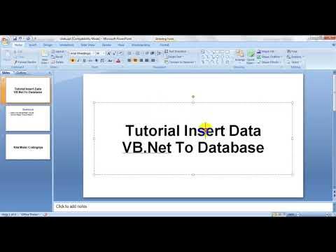 Tutorial VB.net - Insert / Simpan Data Ke DataBase MySQL - Connector ODBC - YouTube