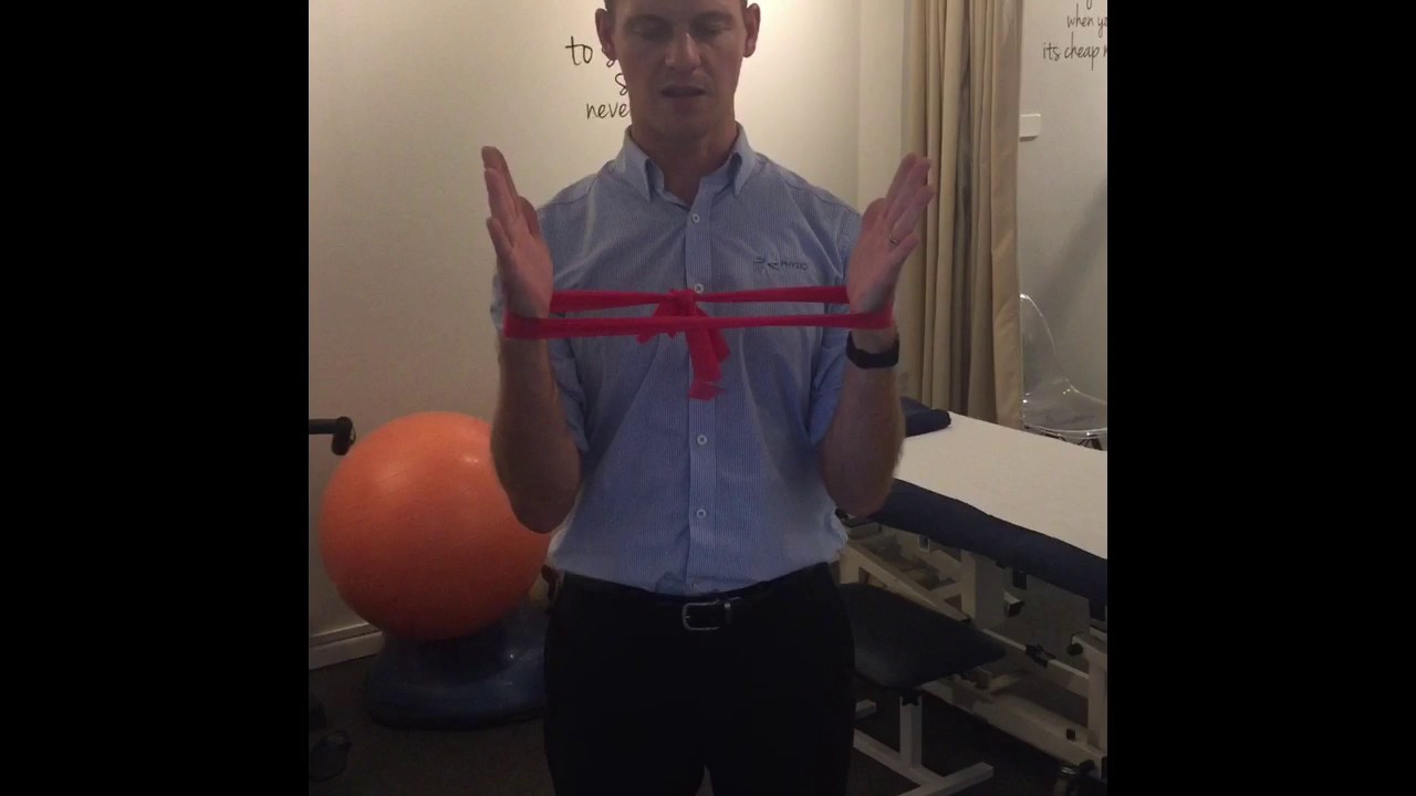 Shoulder Forward flexion with band - YouTube