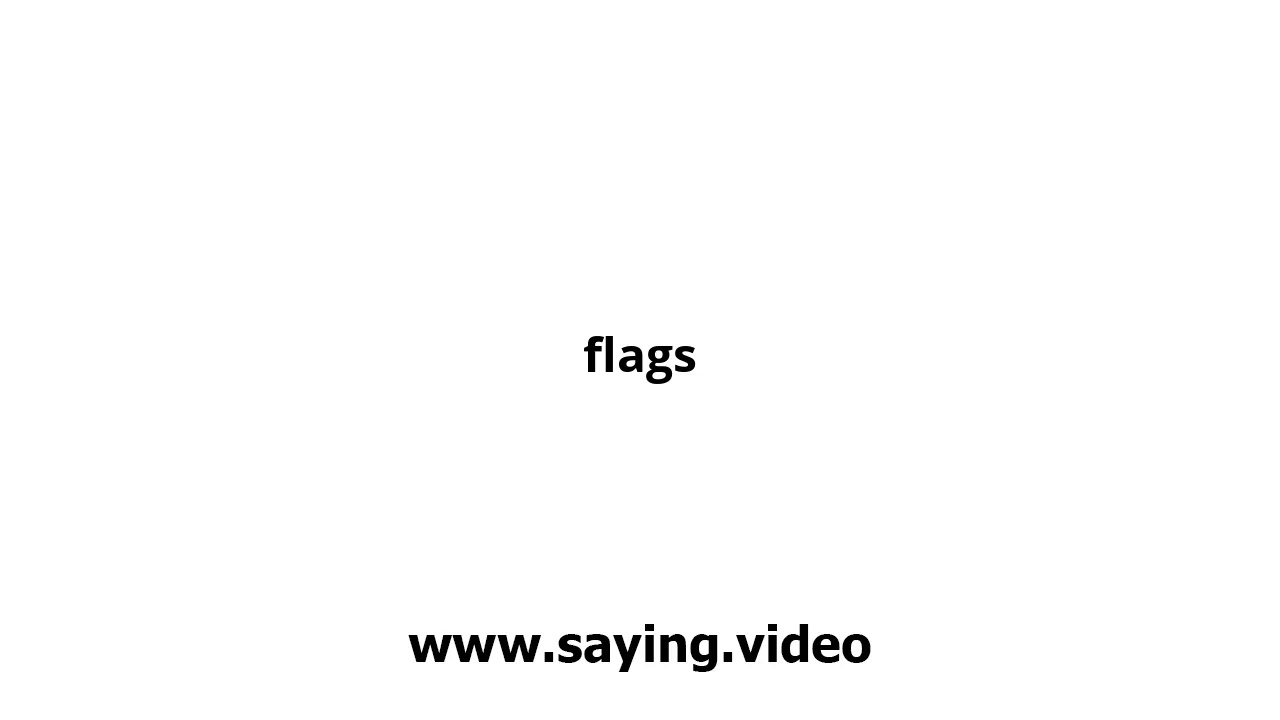 How to say flags in English - YouTube