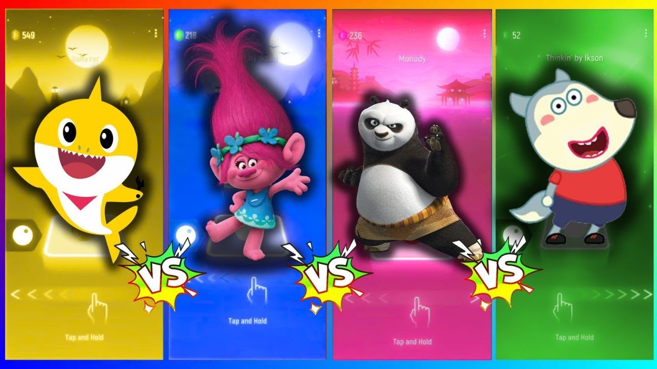 Baby Sahrk - The Trolle Poppy - Kung Fu Panda - Wolfoo Family 😎 Tiles ...