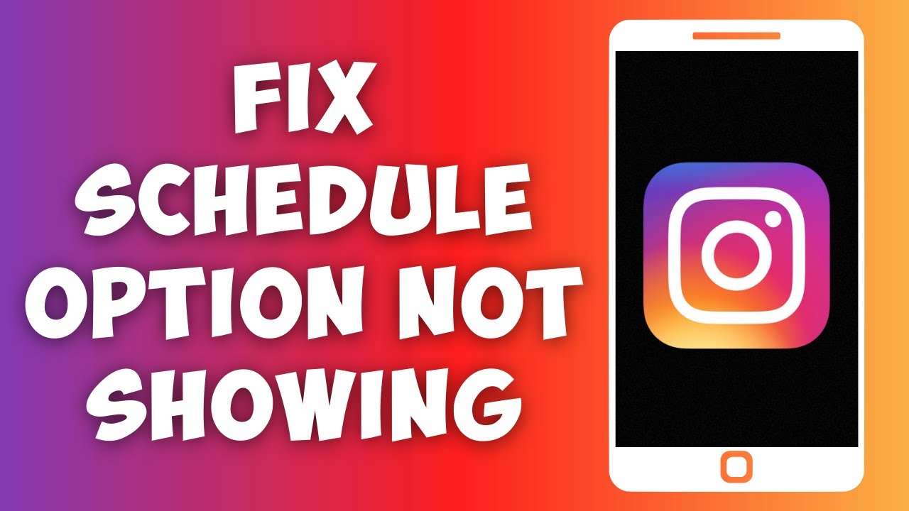 How To Fix Instagram Schedule Option Not Showing - YouTube