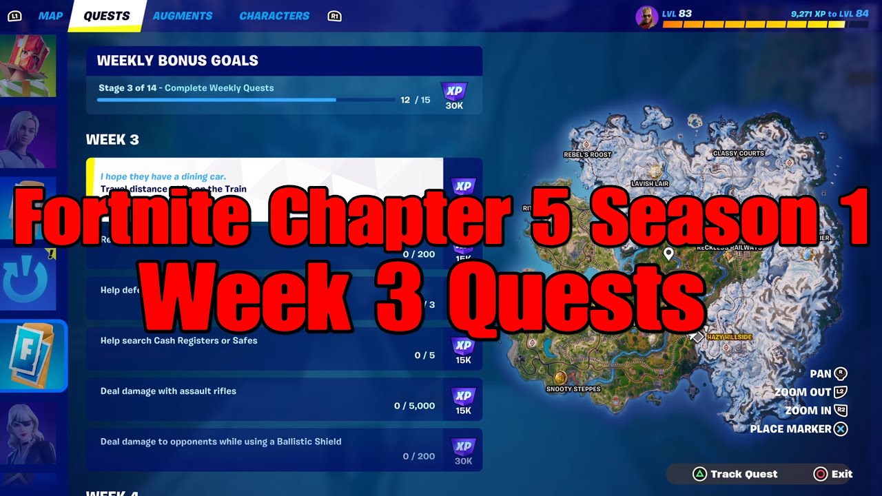 Fortnite All the Week 3 Season Quests Guide Chapter 5 Season 1 - YouTube