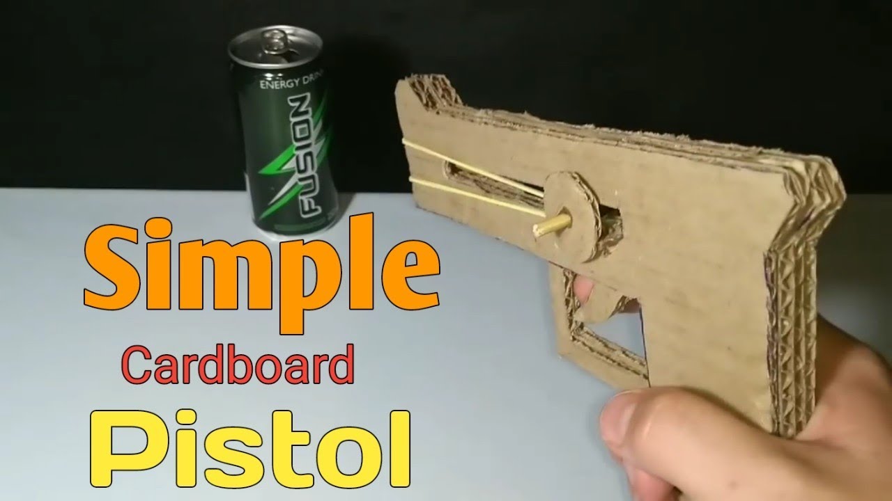 How to make simple cardboard gun - Cardboard Pistol 2019 | The US - YouTube
