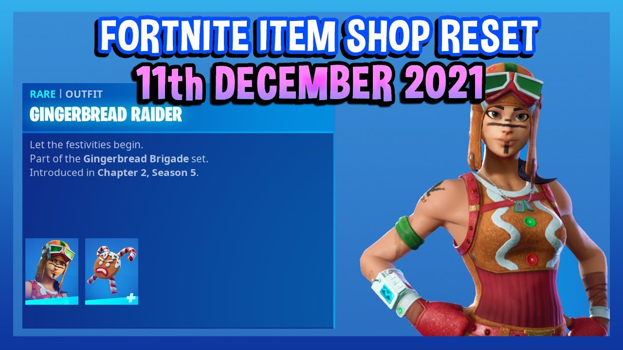 GINGERBREAD SKINS ARE BACK + NEW BUNDLE! (Fortnite Item Shop Reset 11th ...